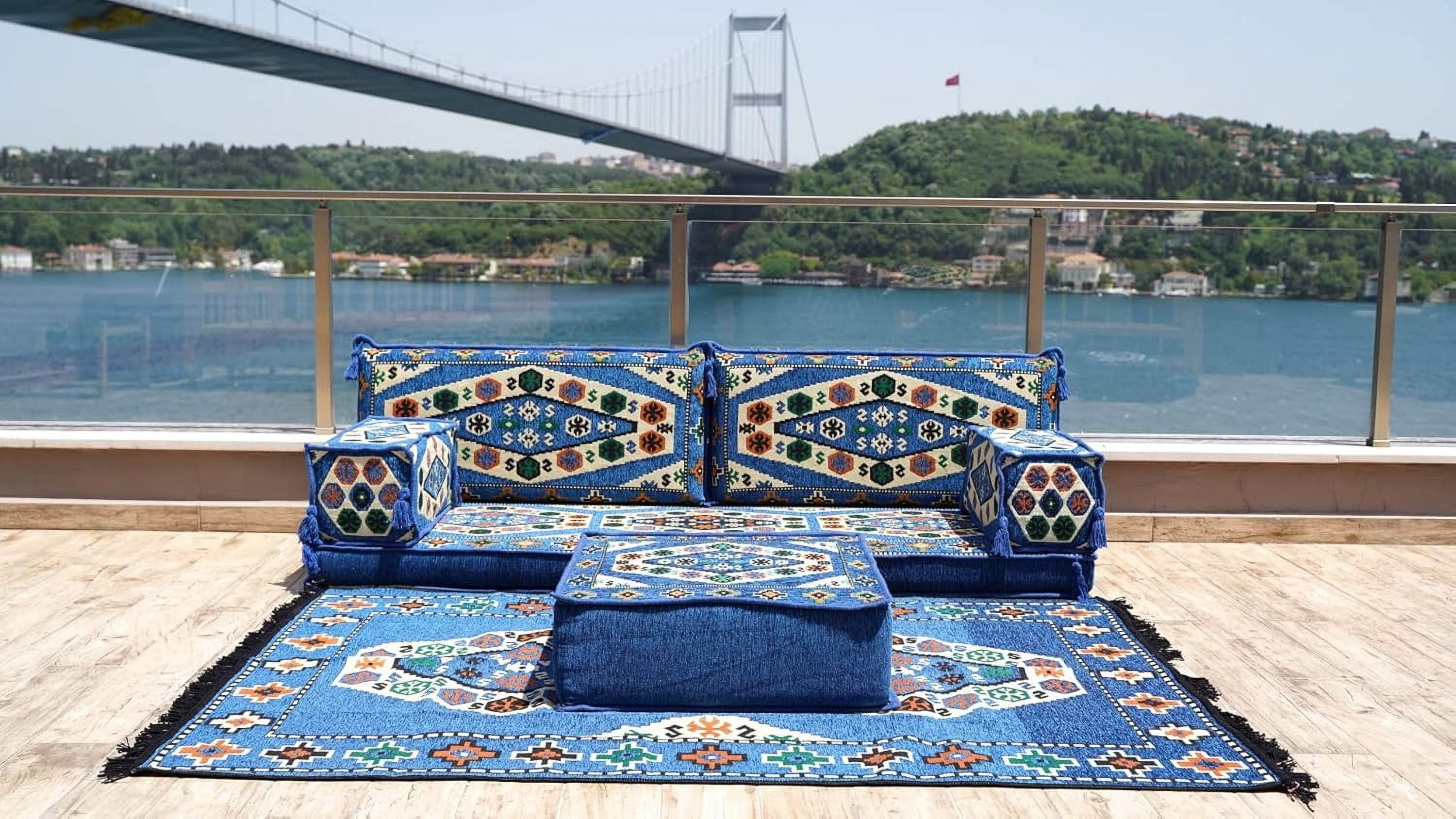 Blue Couch Bed, Convertible Sofa Bed, Sleeper Sofa, Foam Couch, Floor ...