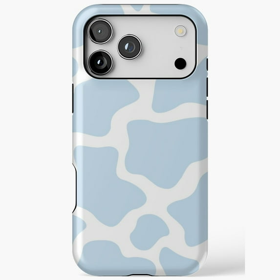 Blue Cow Print Animal Pattern Art Phone Cover for iPhone 11 12 13 14 15 ...