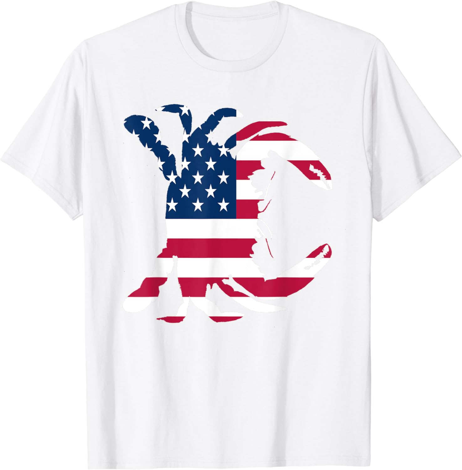 Blue Crab American Flag Silhouette T-Shirt - Walmart.com