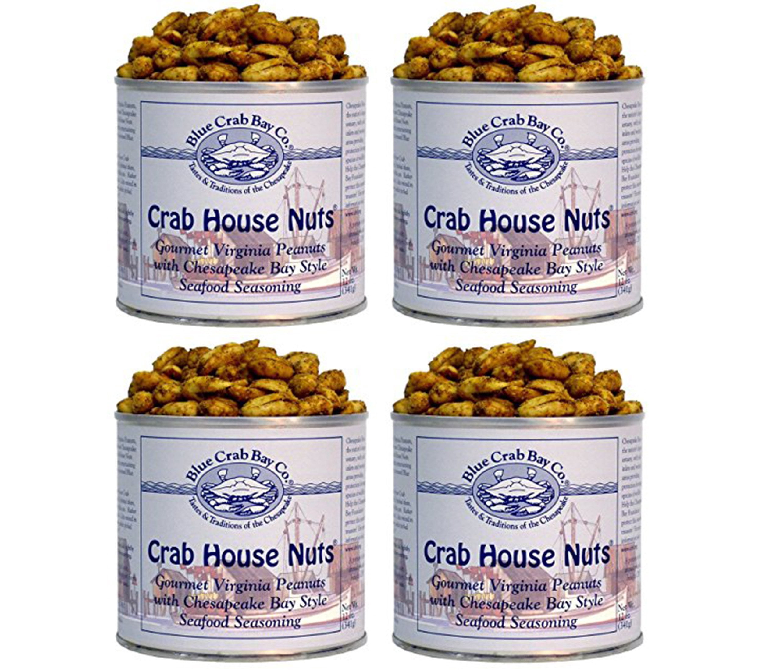 Blue Crab Bay Co. IRF13 Crab House Nuts, 12-Ounce Packages (Pack of 4 ...
