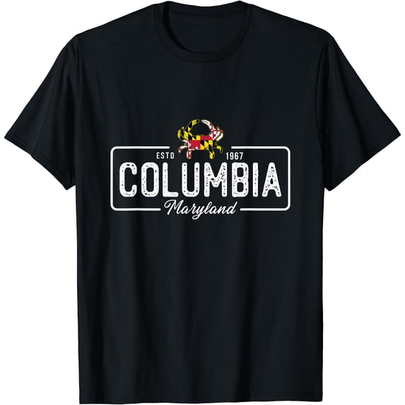 Blue Crab With Maryland Flag Columbia MD Maryland Souvenir T-Shirt ...
