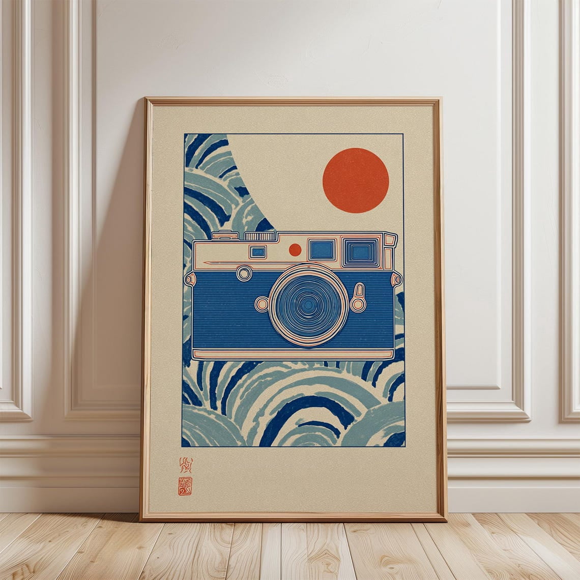 Blue Cream Camera Poster Graphic Film Camera Retro Photography Art ...