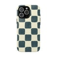 Blue Cream Checkerboard Hand Drawn Aesthetic Phone Case 17 16 15 14 13 ...