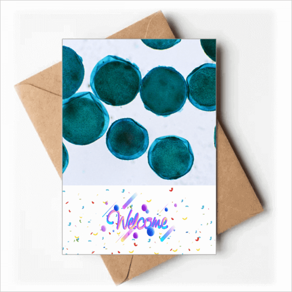 Blue Creature Cell Picture Pattern Welcome Back Greeting Cards ...