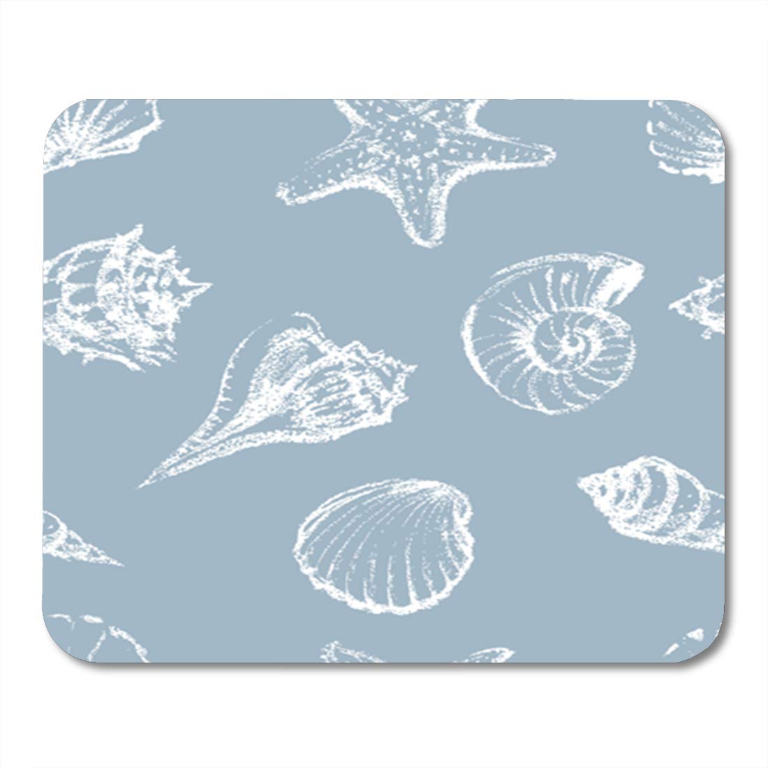 Blue Creatures of Sea Life Background Bottom Cockleshell Conch Shell ...