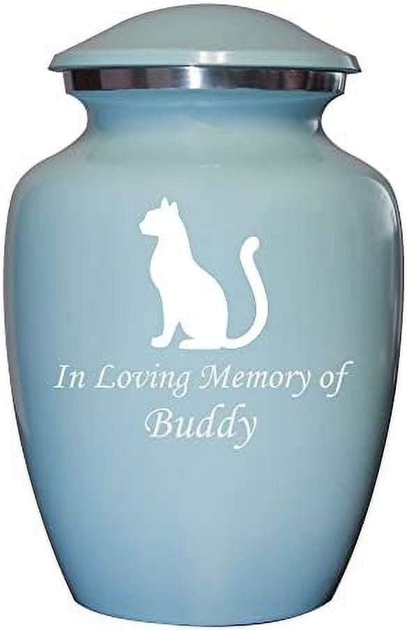 Blue Cremation Urn for Pets, Cats, Dogs, Artwork Cremation Urn, Ash ...