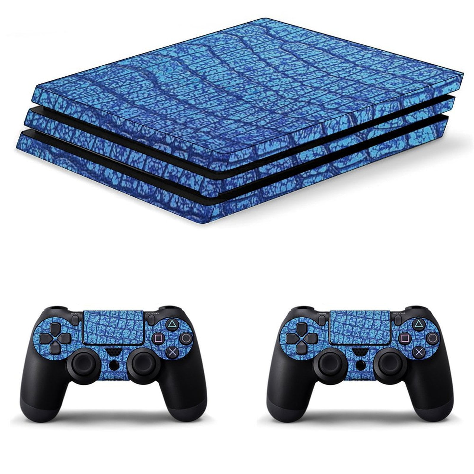 Blue Crocodile Pattern PS4/PS4 Pro/PS4 Slim Skin Sticker For Console ...