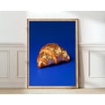 Blue Croissant Glitter Disco Pop Art Funky Indigo Wall Art Unframed ...