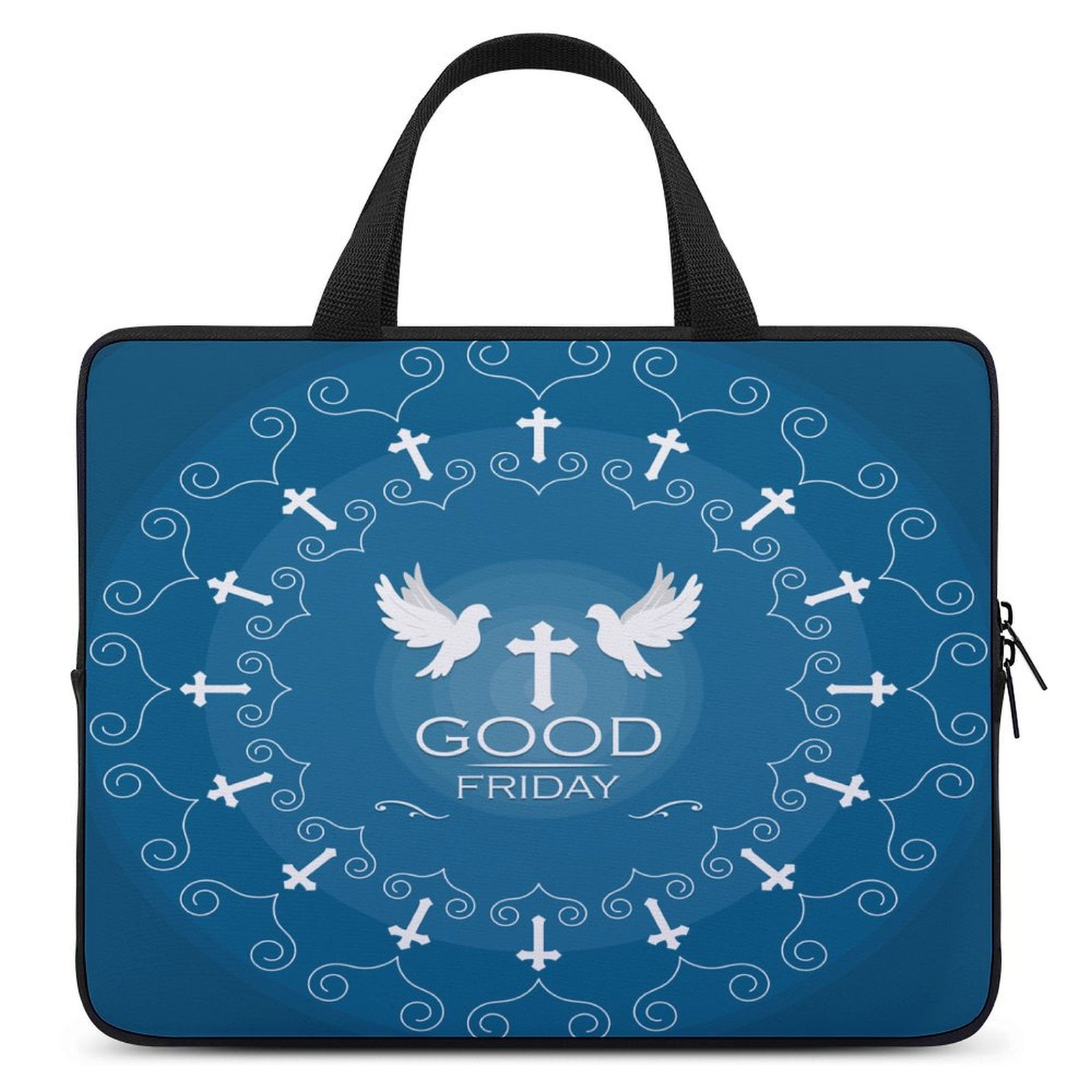 Blue, Cross, White Dove Laptop Bag Women Man 10 12 13 15 17 Inch Office ...