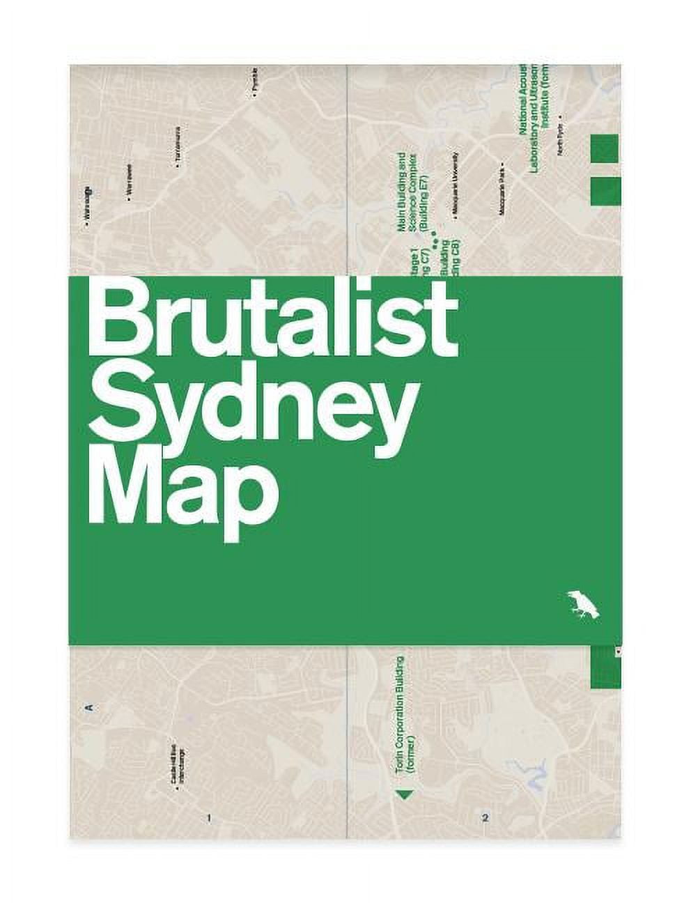 Blue Crow Media Architecture Maps: Brutalist Sydney Map (Sheet map ...