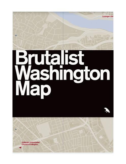 Blue Crow Media Architecture Maps: Brutalist Washington DC Map (Other ...