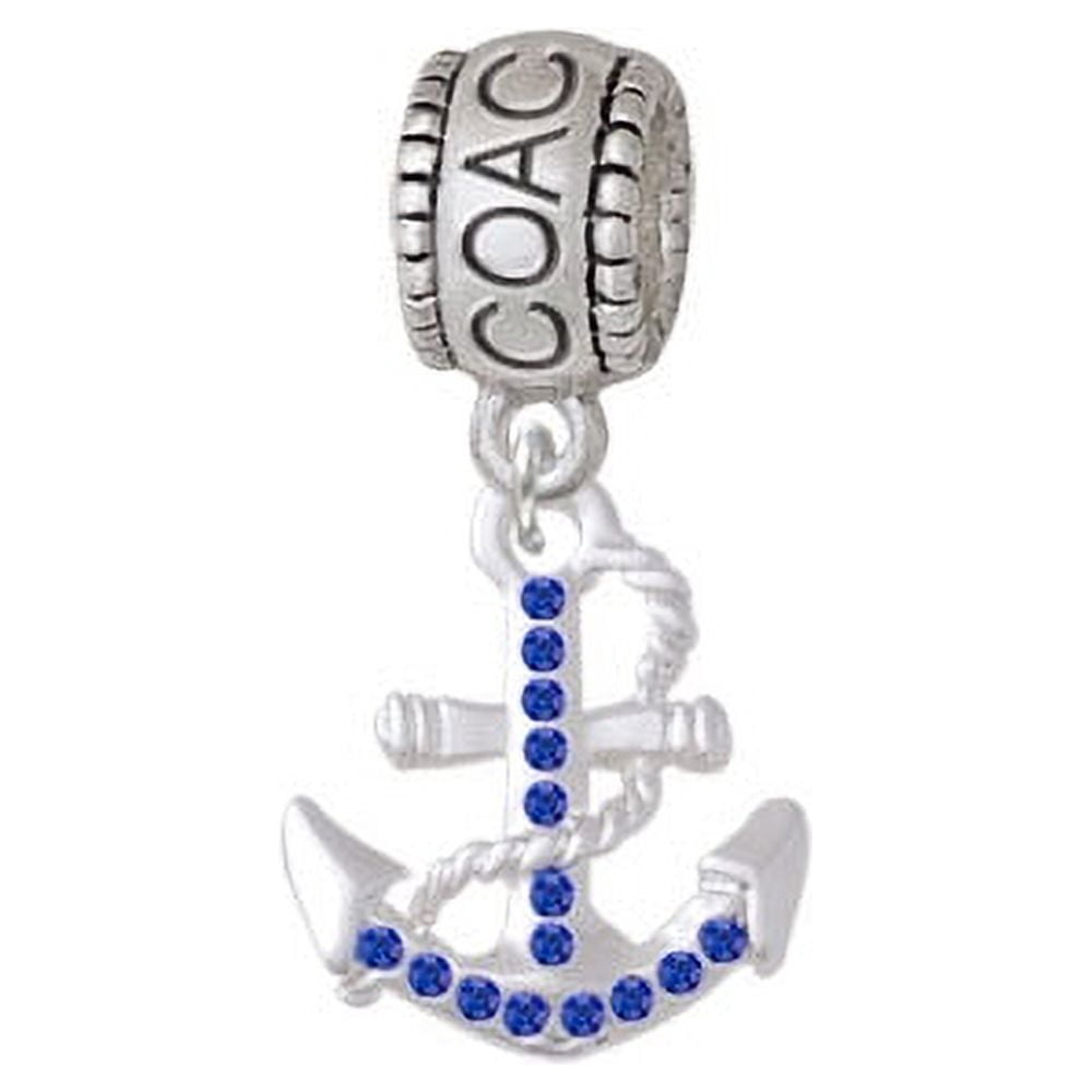 Blue Crystal Anchor - Coach Charm Bead - Walmart.com