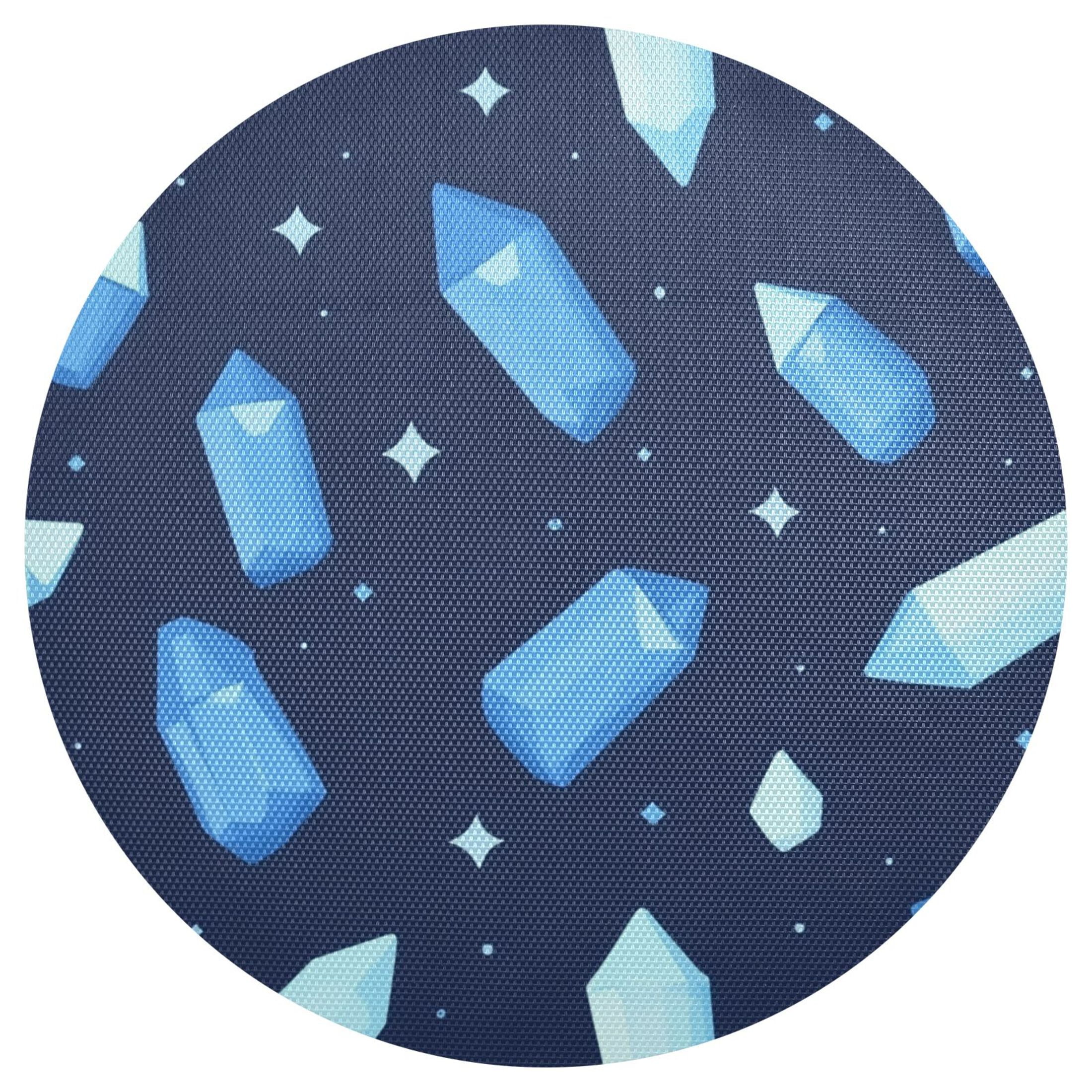 Blue Crystals Pattern 4-Piece 15.4in Heat-Proof PVC Plate Mats, Easy ...