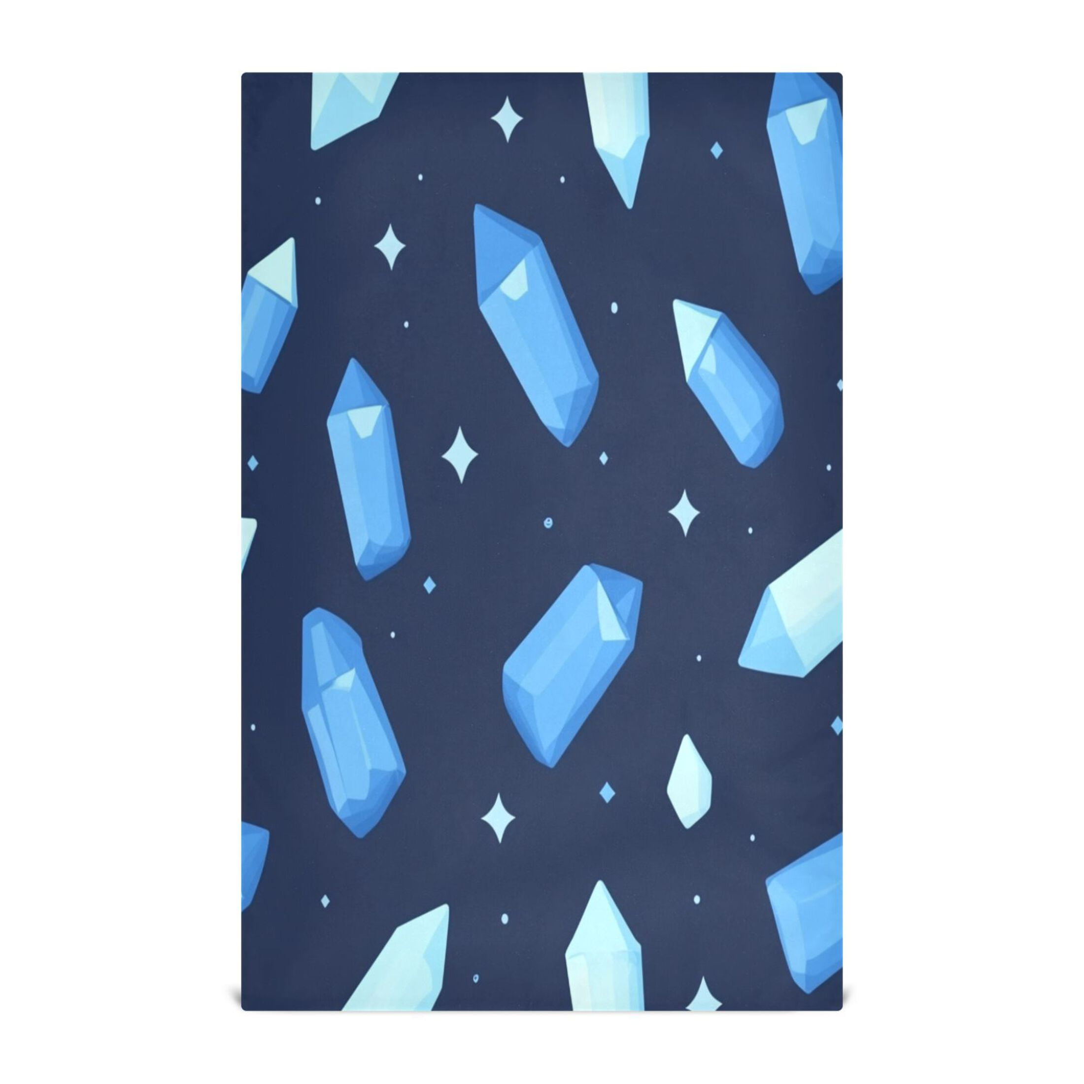 Blue Crystals Pattern Decorative Waffle Towel Kitchen Dishcloth 28x18in ...
