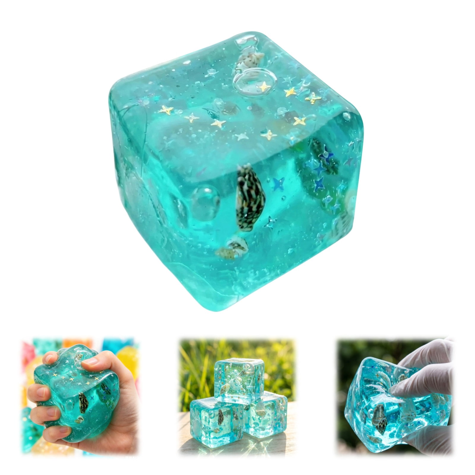 Blue Cube Slow Rising Squishies, Stress Relief & Fidget Toys, Gifts ...