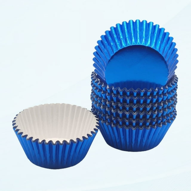 Blue Cupcake Liners 160-count, Muffin Baking Cups Plain Wrappers for ...