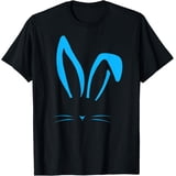 Blue Cute Invisible Bunny Blue Graphic T-Shirt - Walmart.com