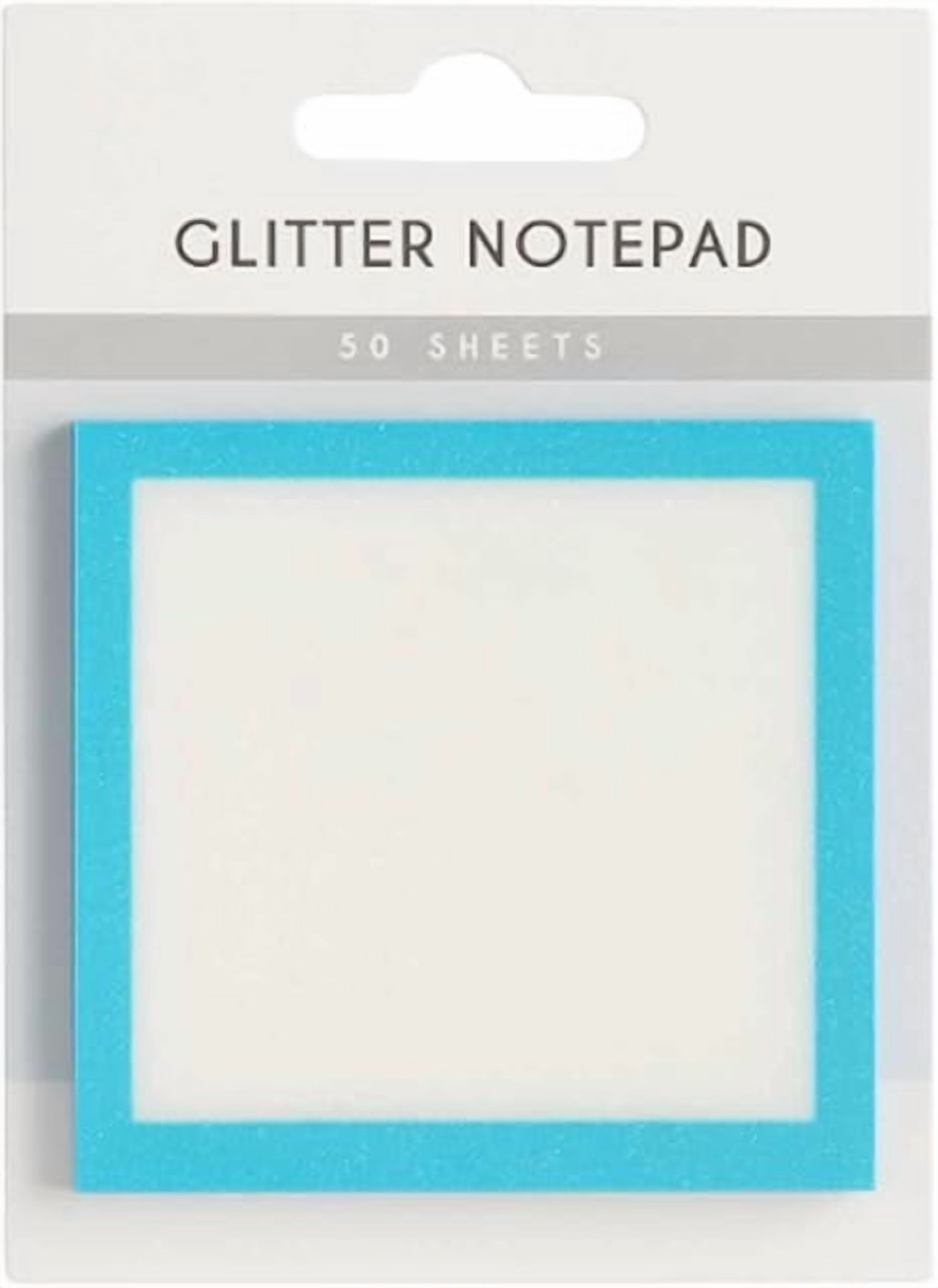 Blue Cute Self Adhesive Note Memo Pads Transparent Glitter Notepads ...