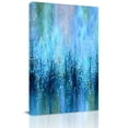 Blue Cyan Bubbles Canvas Wall Art for Living Room, Abstract Nature ...