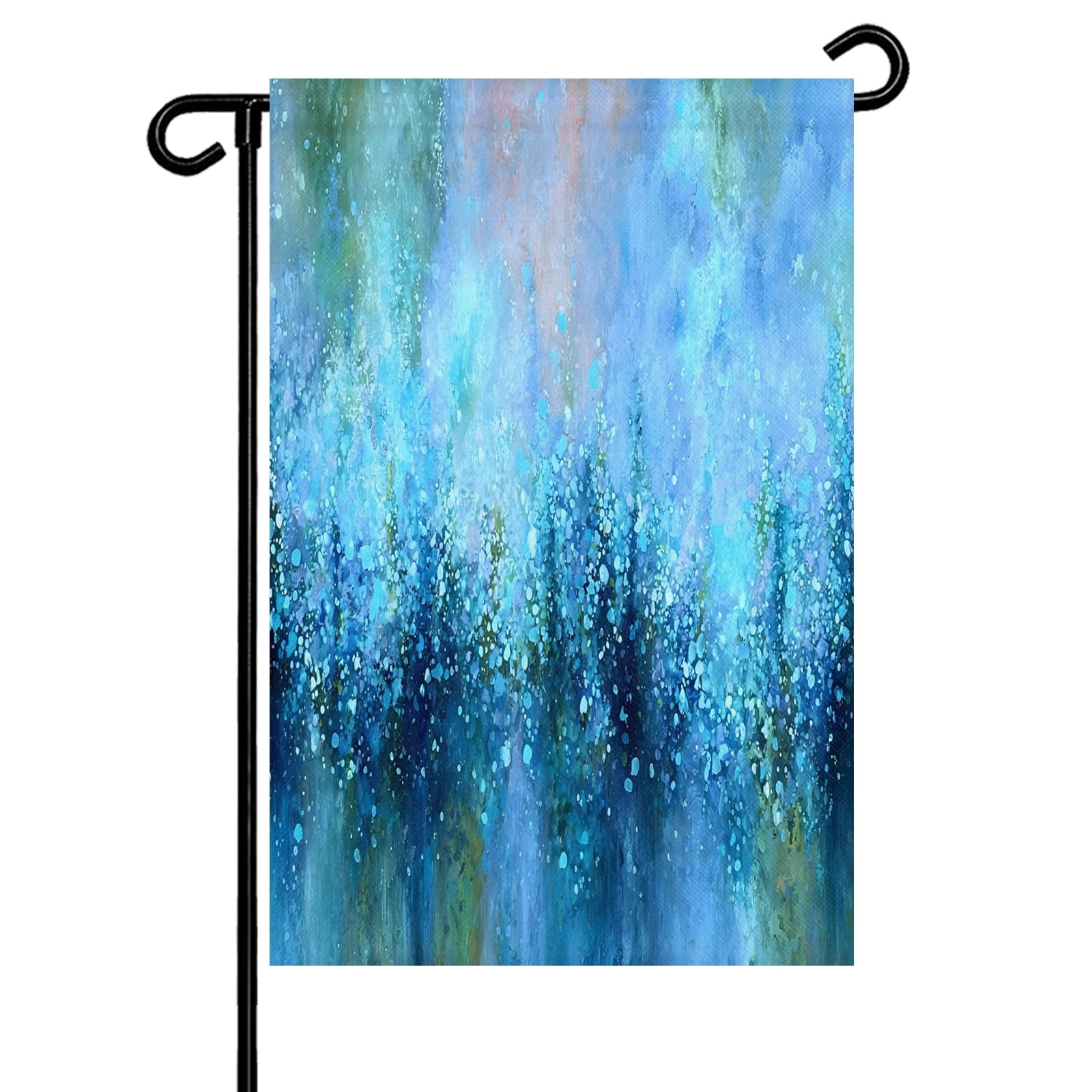 Blue Cyan Bubbles Garden Flag 12x18 Inch Abstract Nature Dreamy Double ...