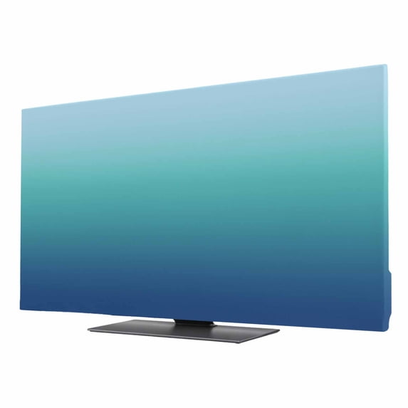 Blue Cyan TV Dust Cover 32 Inch, Gradient Abstract Ombre Art Computer ...
