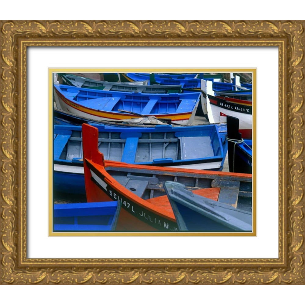 Blue, Cyril 14x12 Gold Ornate Wood Framed with Double Matting Museum ...