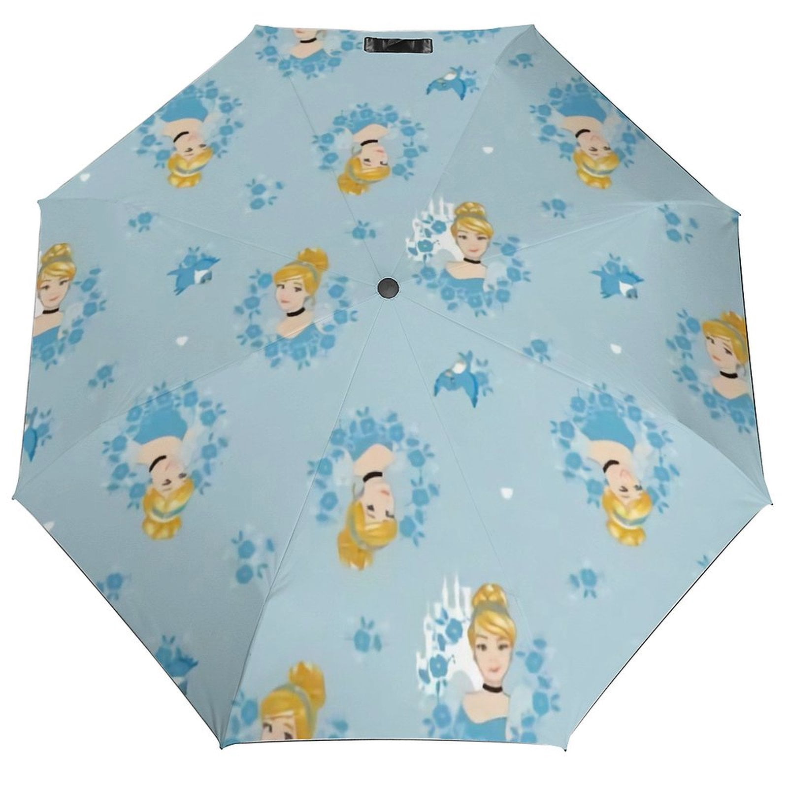Blue D-isney&Cinderella in Wreaths Inverted Umbrella,Large Windproof ...