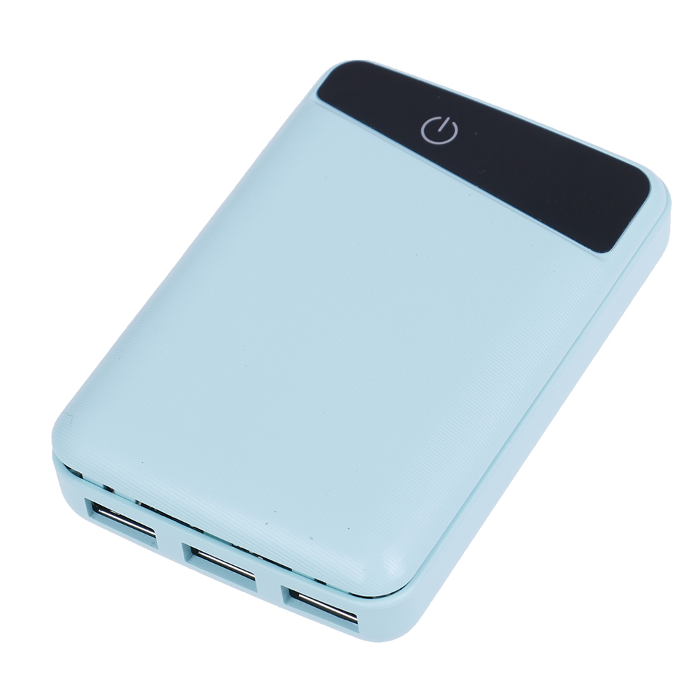 (Blue) DIY power bank case 3 USB 3x 18650 battery charger external box ...