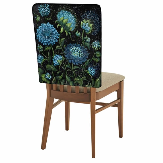 Blue Dahlia Chair Back Covers Set of 8 Country Pastoral Vintage Night ...