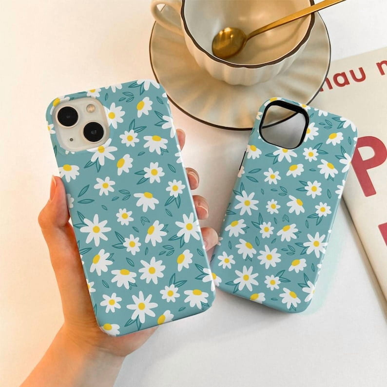 Blue Daisies Floral Pattern Phone Case for iPhone 11 12 13 14 15 16 Pro ...