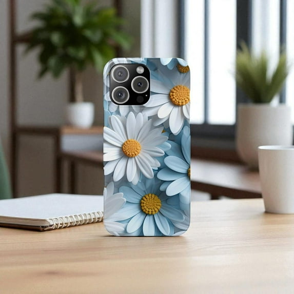 Blue Daisies Floral Spring Botanical Slim Phone Case 17 16 15 14 13 12 11 Pro Max - Walmart.com