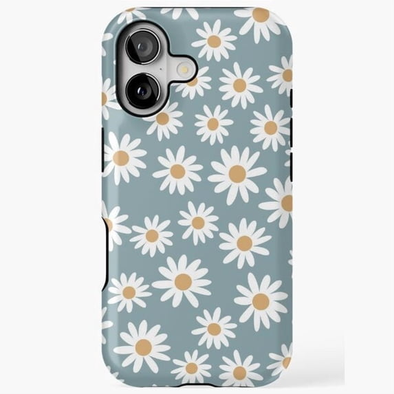 Blue Daisies Retro Floral 70s Earthy Pattern Case for iPhone 17 to 11 ...