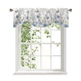 Blue Daisies Tie Up Valances Curtain, Summer Flower Vintage Rustic ...