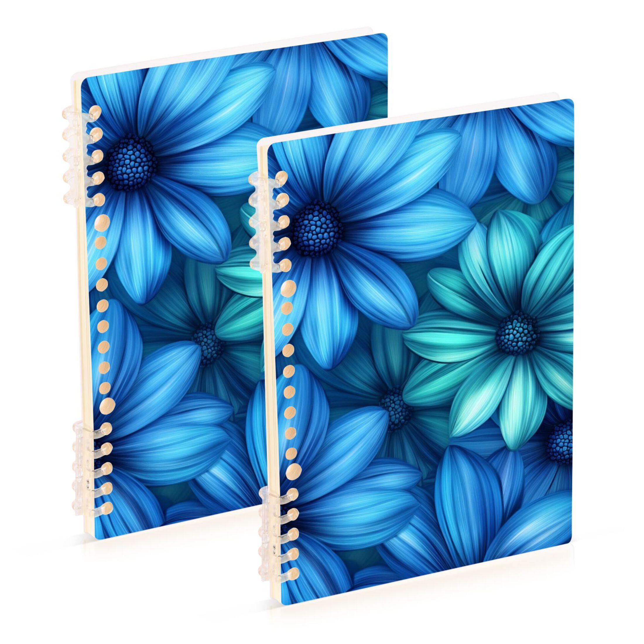Blue Daisy Bloom Lined Spiral Journal Notebook 60 Pages A5 College ...