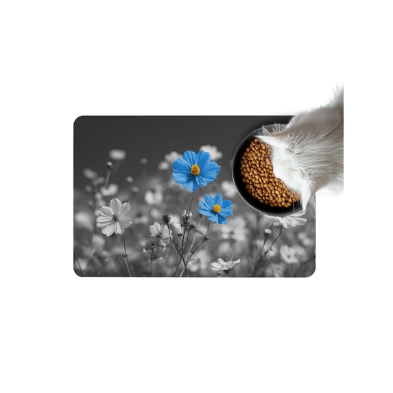 Blue Daisy Doormat Non Slip Diatomaceous Earth Door Mat Absorbent Quick ...