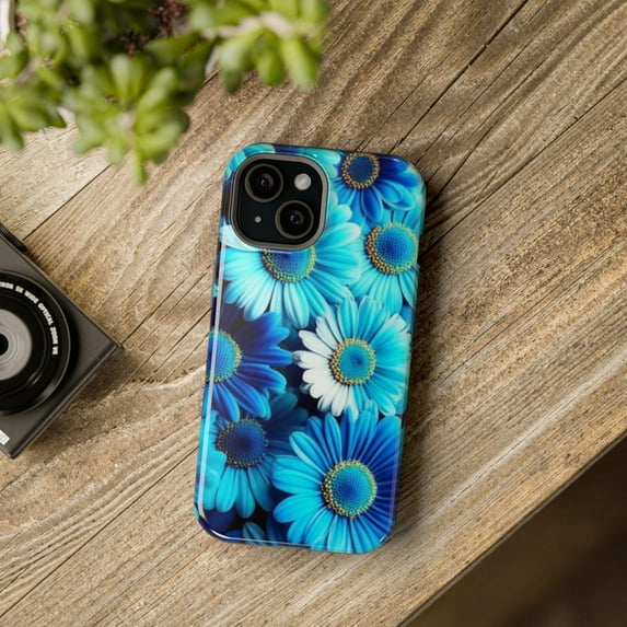 Blue Daisy Field Soft Pastel Floral Phone Case Art for iPhone 17 16 15 ...