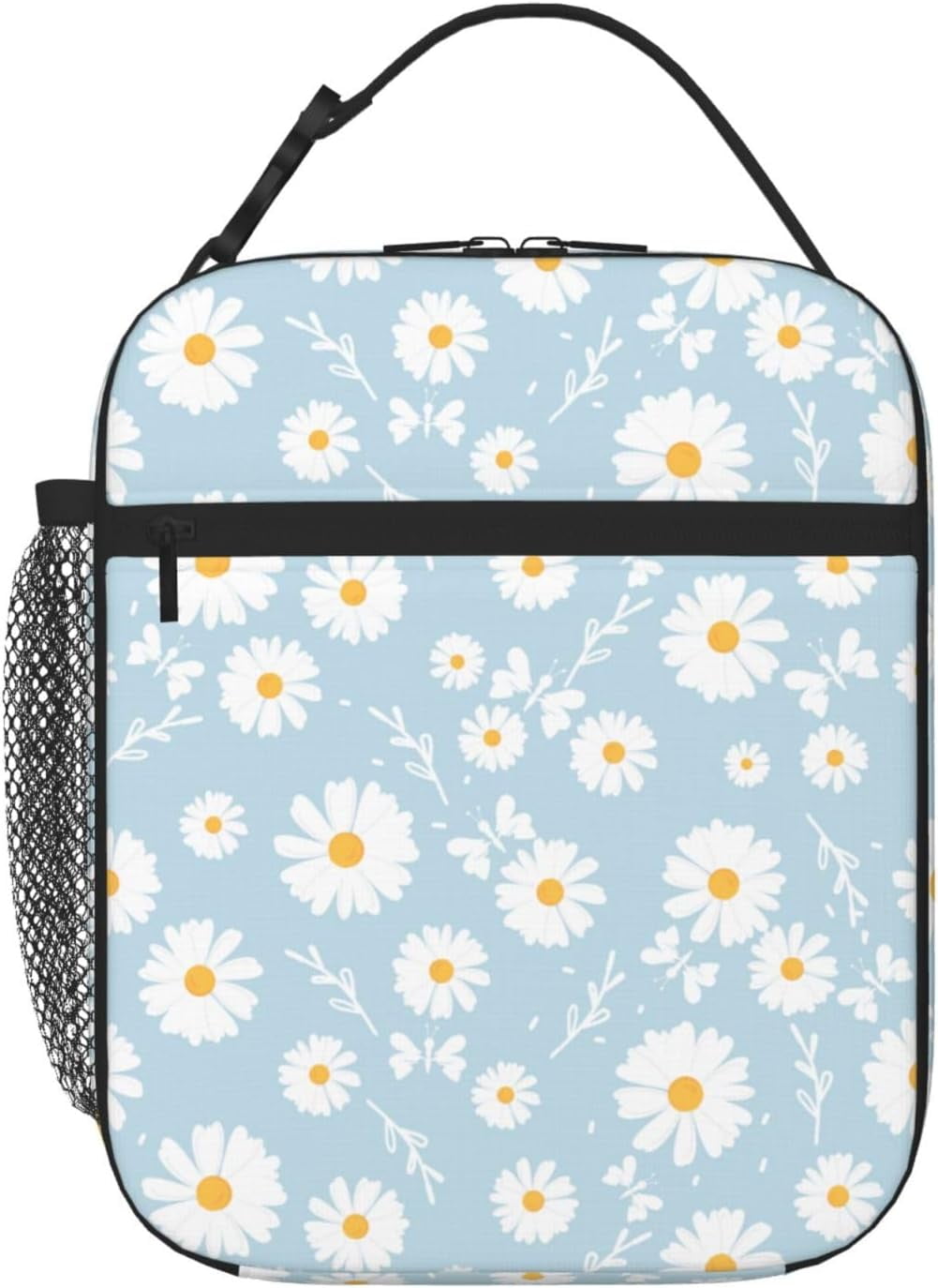 Blue Daisy Flower Insulated Lunch Bag Kids Lunch Box for Girls Boys ...