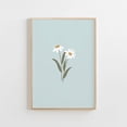 Blue Daisy Print, Floral Nursery Wall Art, Unframed Paper Poster 8x10in ...