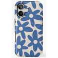 Blue Daisy Time Cute Retro Floral Pattern Scandi Style Design Phone ...