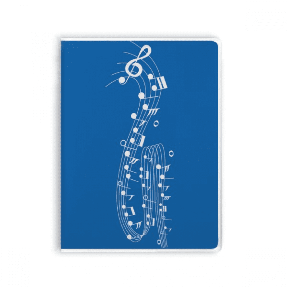 Blue Dancg Music 5-le Staff Notebook Gum Cover Diary Soft Cover Journal ...