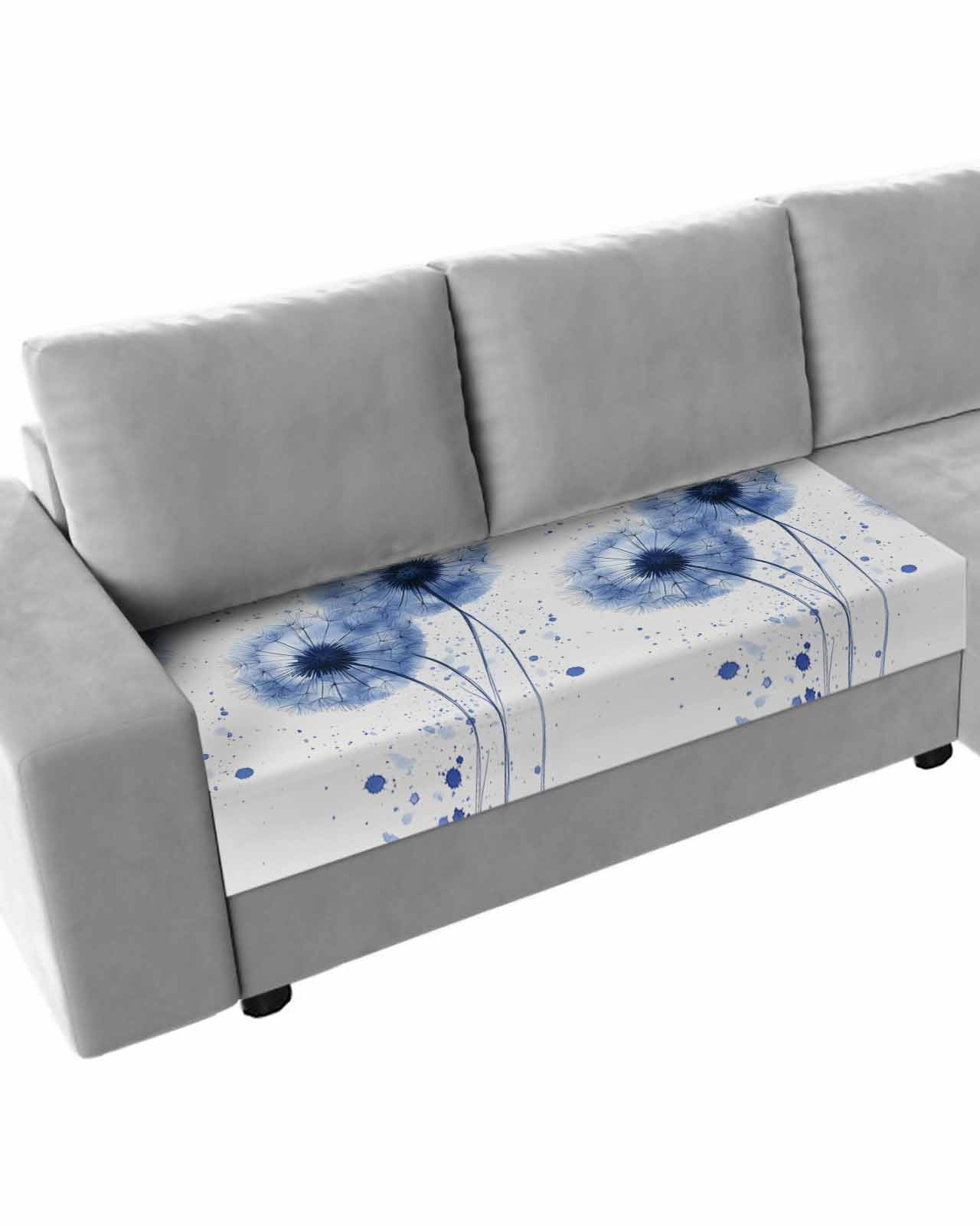 Blue Dandelion Sofa Couch Cushion Covers Washable, Removable ...