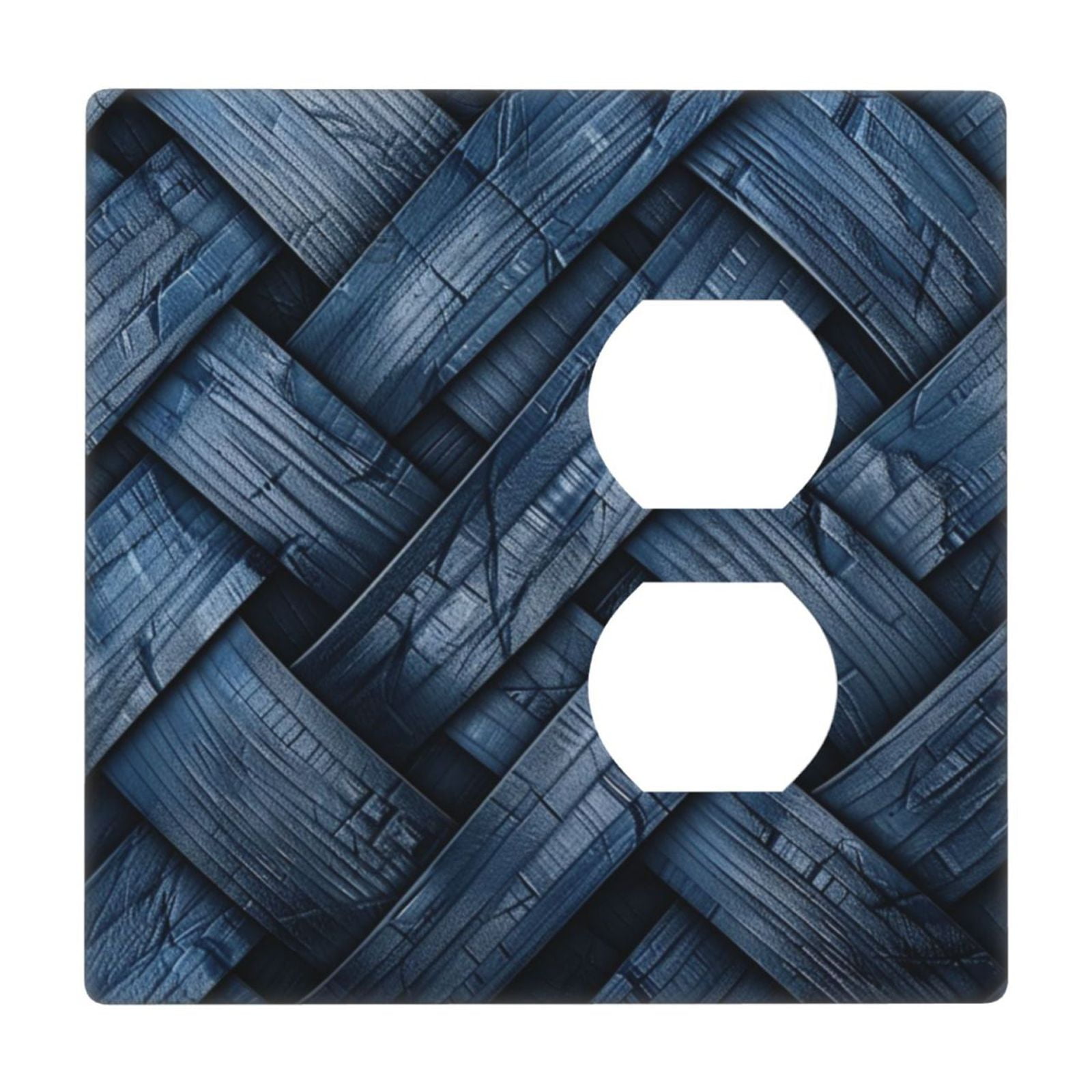 Blue Dark Fabric Mix Light Switch Cover Decorative Switch Plates and ...