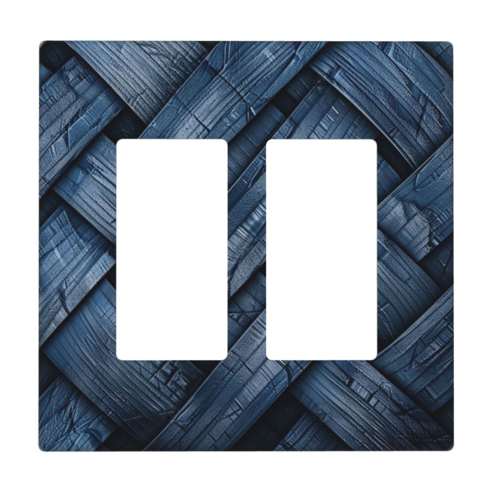 Blue Dark Fabric Mix Light Switch Cover Decorative Switch Plates and ...