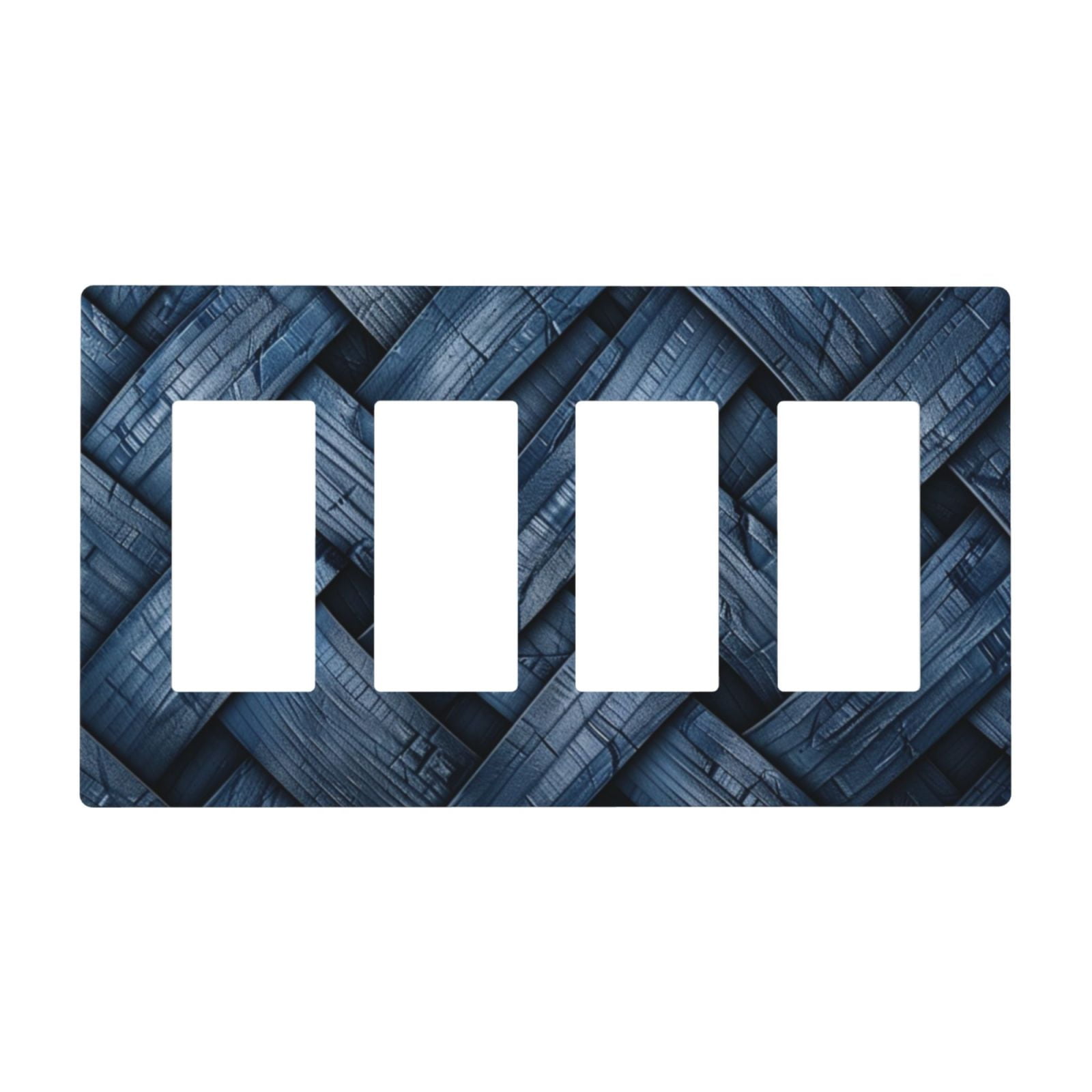 Blue Dark Fabric Mix Light Switch Cover Decorative Switch Plates and ...