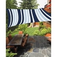 Blue Dark Sun Shade Sail 8'X10' Blue Striped Minimalist Contrast ...