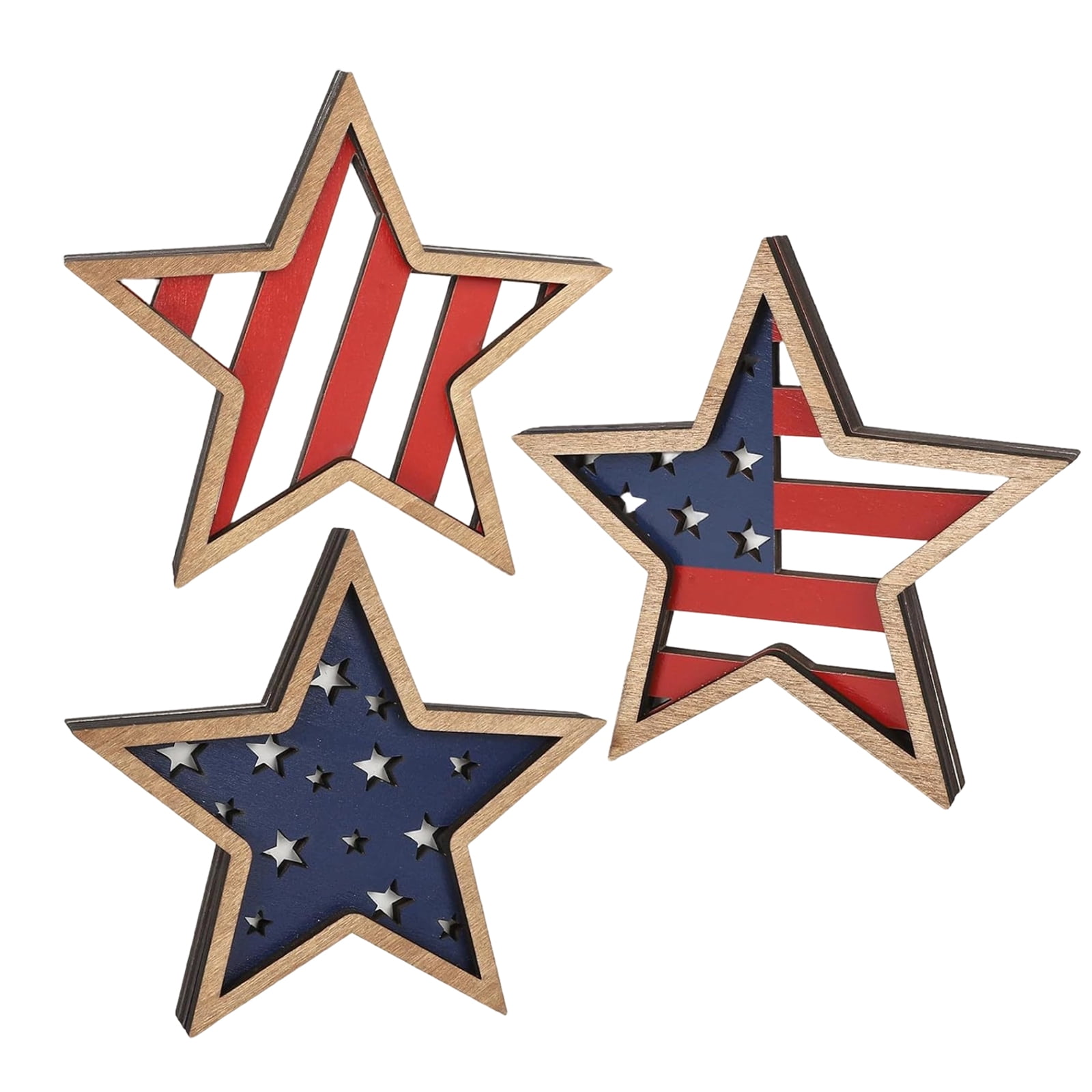 Blue Decorations for Party Blue Home Decor Set, Patriotic Star Tiered ...