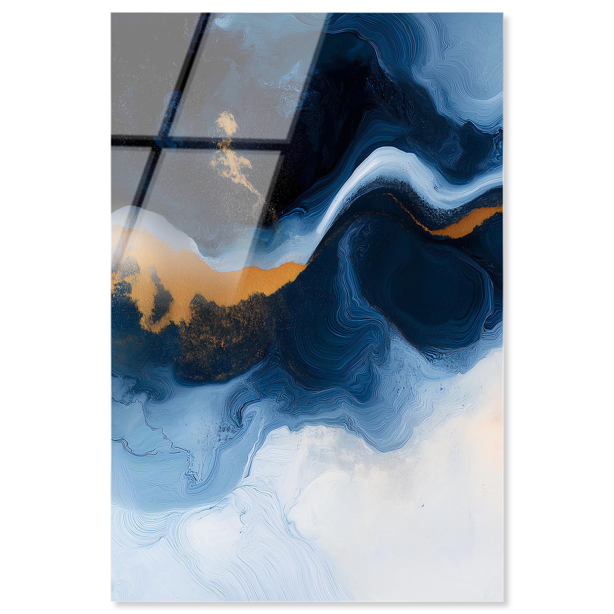 Blue Deep I Acrylic Blue Geode Wall Art by Art Remedy, Ready to Hang ...