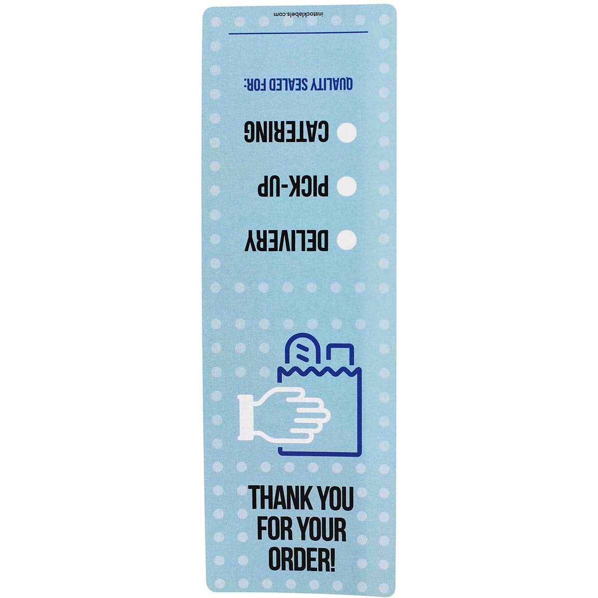 Blue Delivery, Pick Up, Catering, Food Sealed Stickers | 2.25 x 6.75 ...