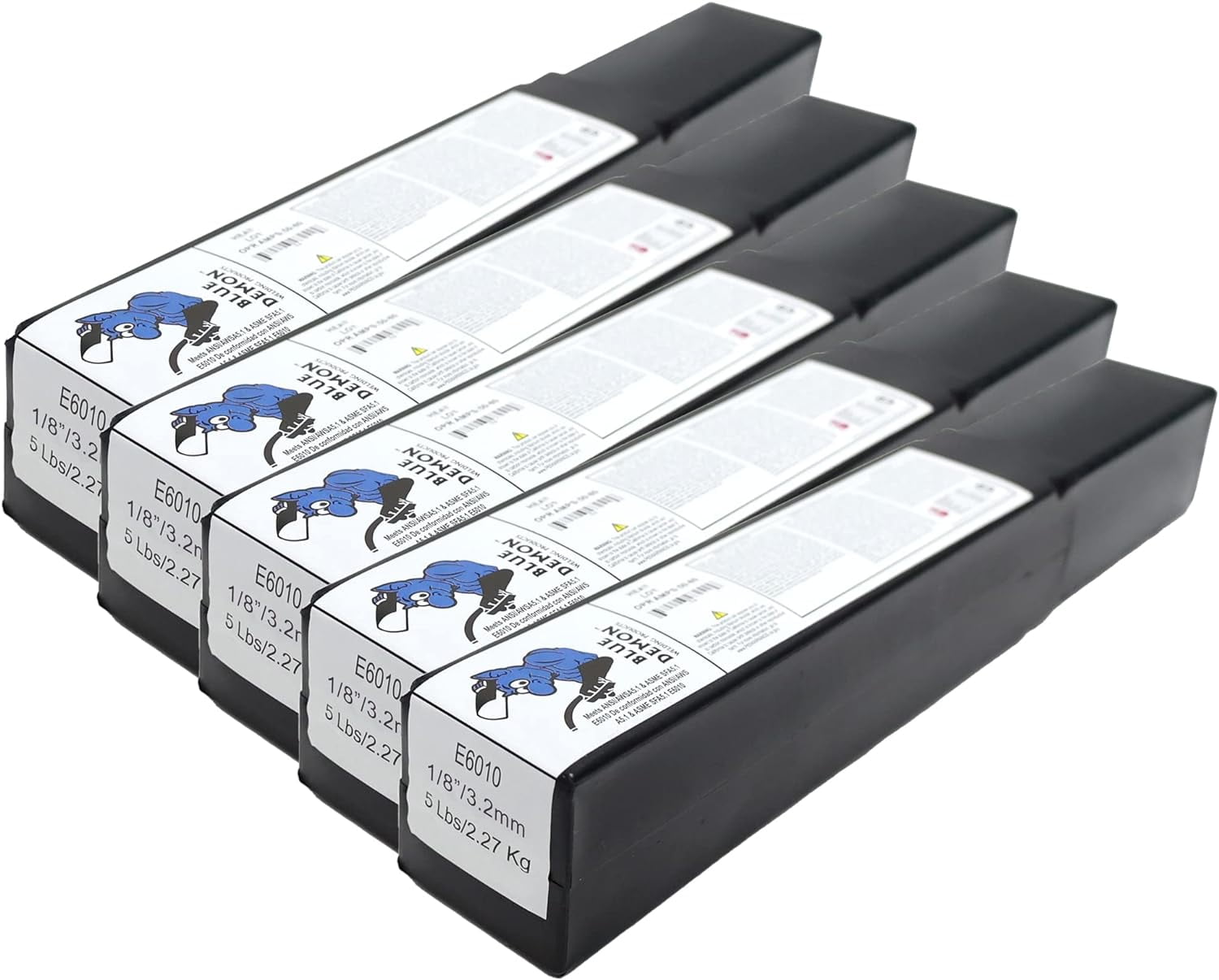 Blue Demon E6010 X 1/8” X 14” X 5LB X 5 Pack Carbon Steel Welding ...