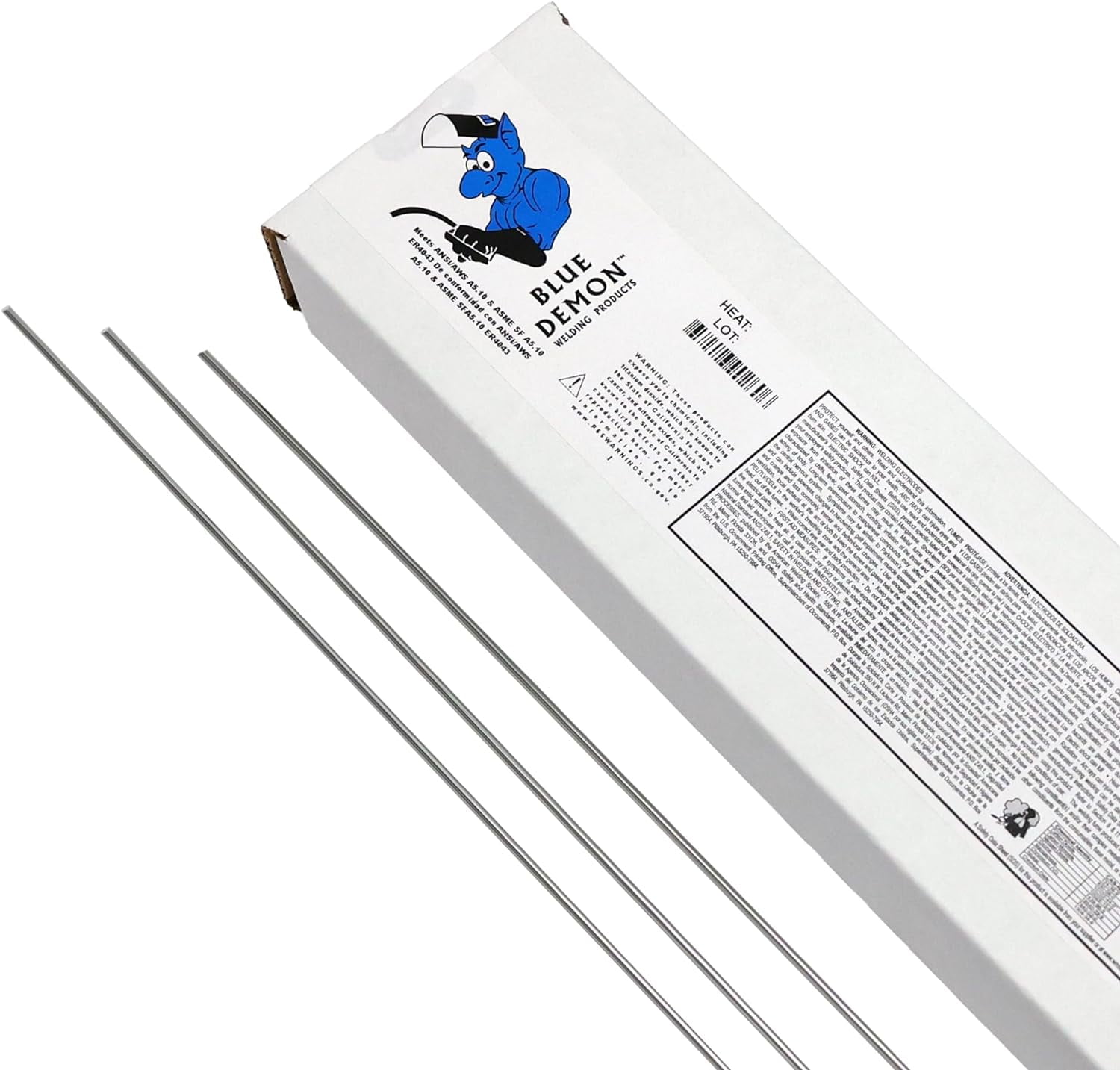 Blue Demon ER1100 X 1/8in X 36in X 10 lb Box aluminum TIG welding rod ...